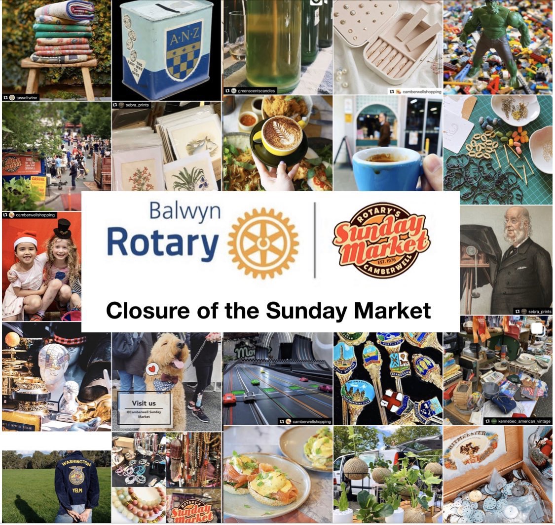 Market closed Sunday 25 July 2021 | Camberwell Sunday Market